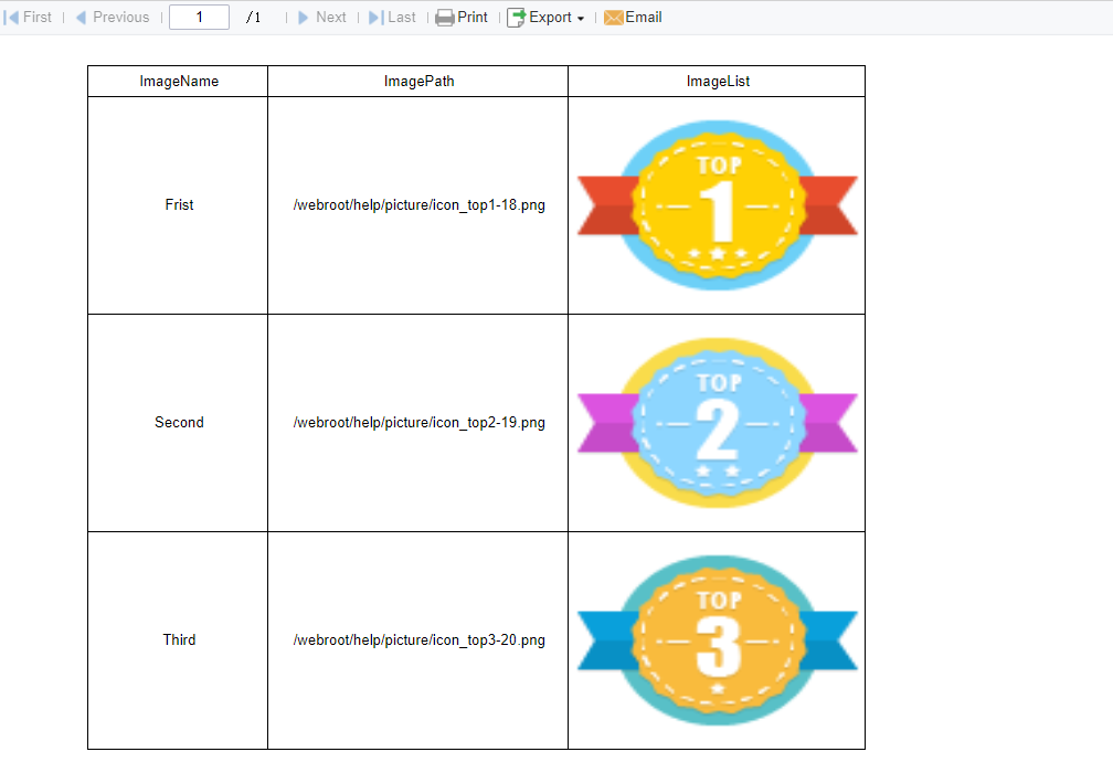 Cell display image by HTML-FineReport Help Document