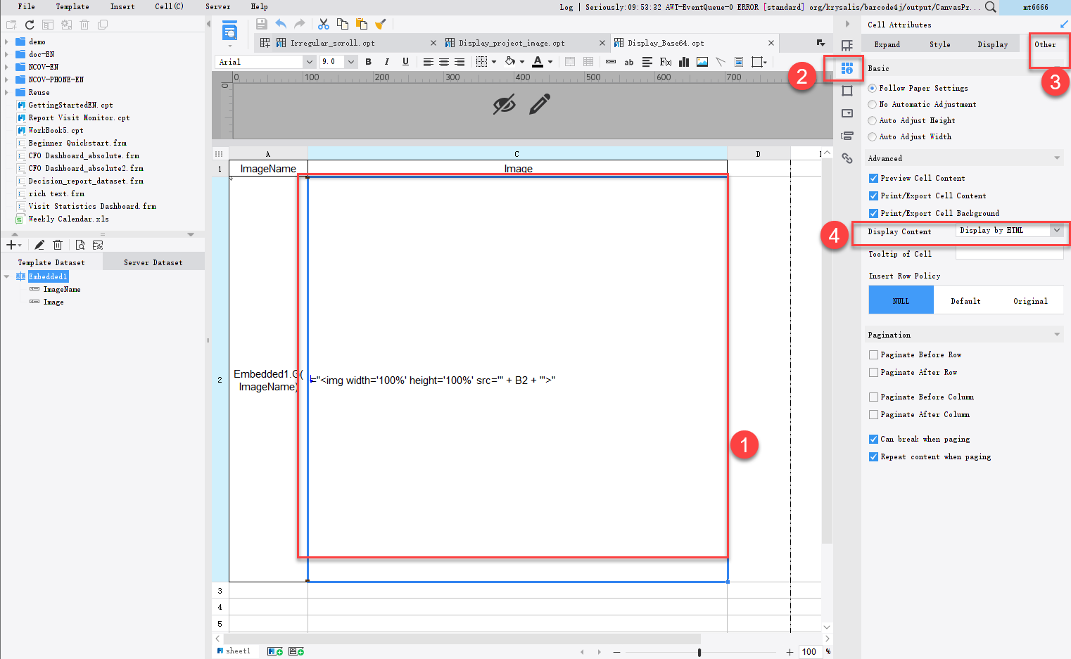 Cell display image by HTML-FineReport Help Document