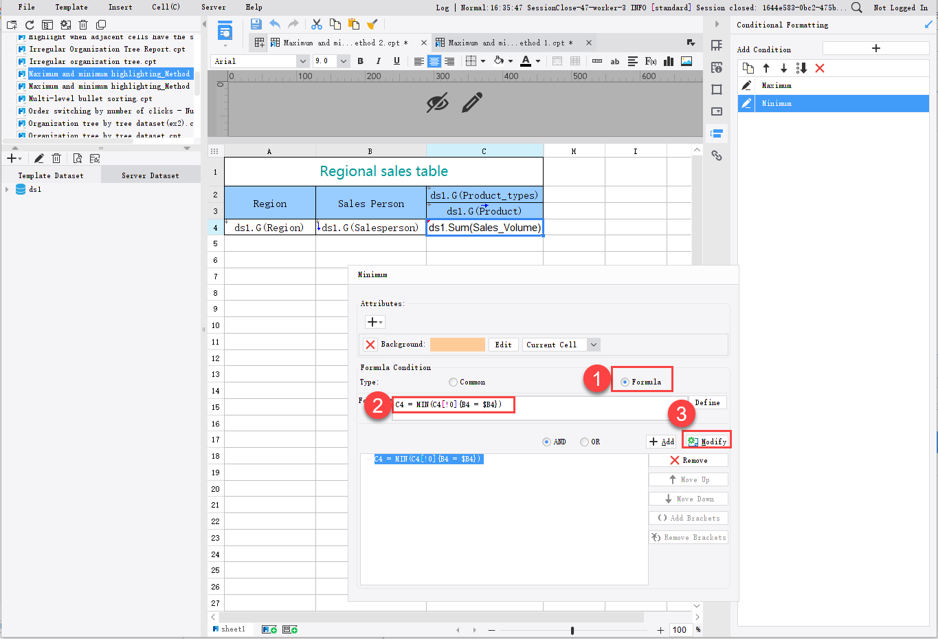 Maximum and minimum highlighting-FineReport Help Document