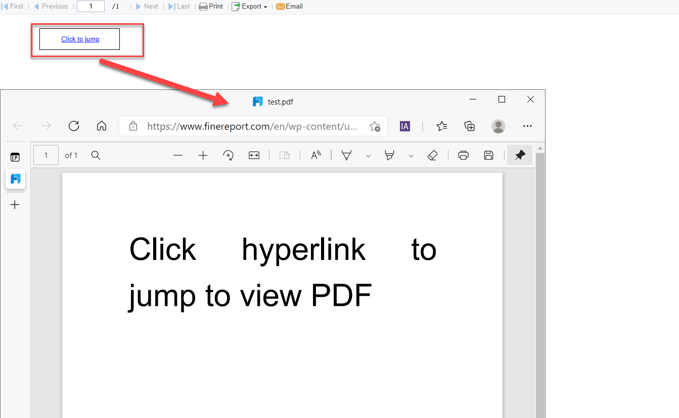 Hyperlink PDF View-FineReport Help Document