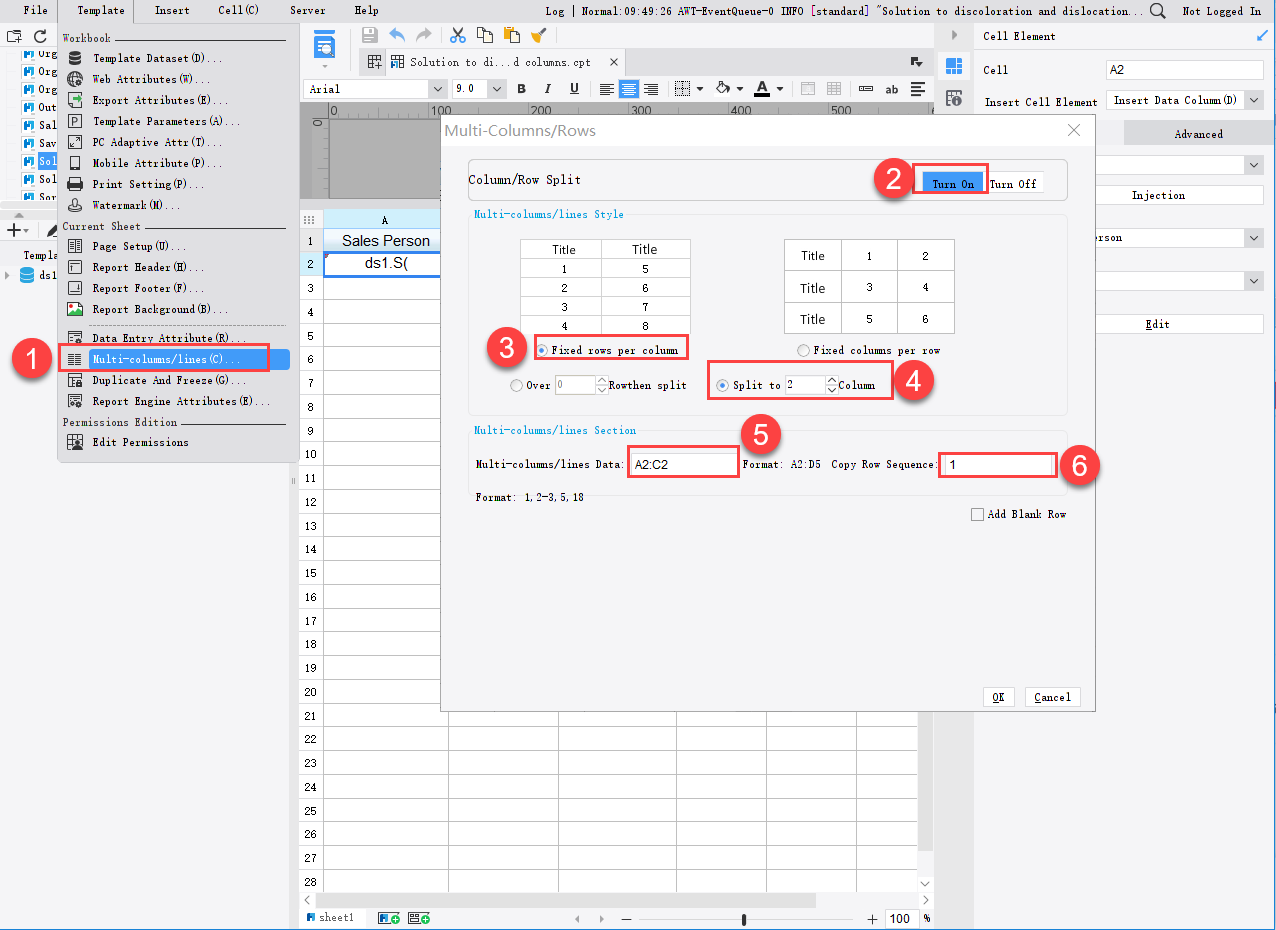 Solution to discoloration and dislocation between rows and columns-FineReport Help Document