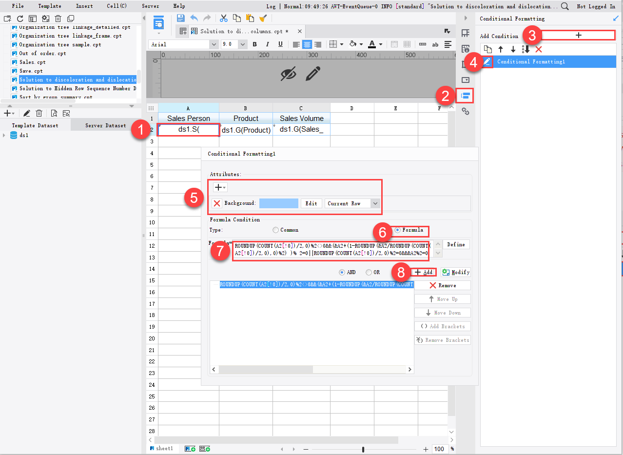 Solution to discoloration and dislocation between rows and columns-FineReport Help Document