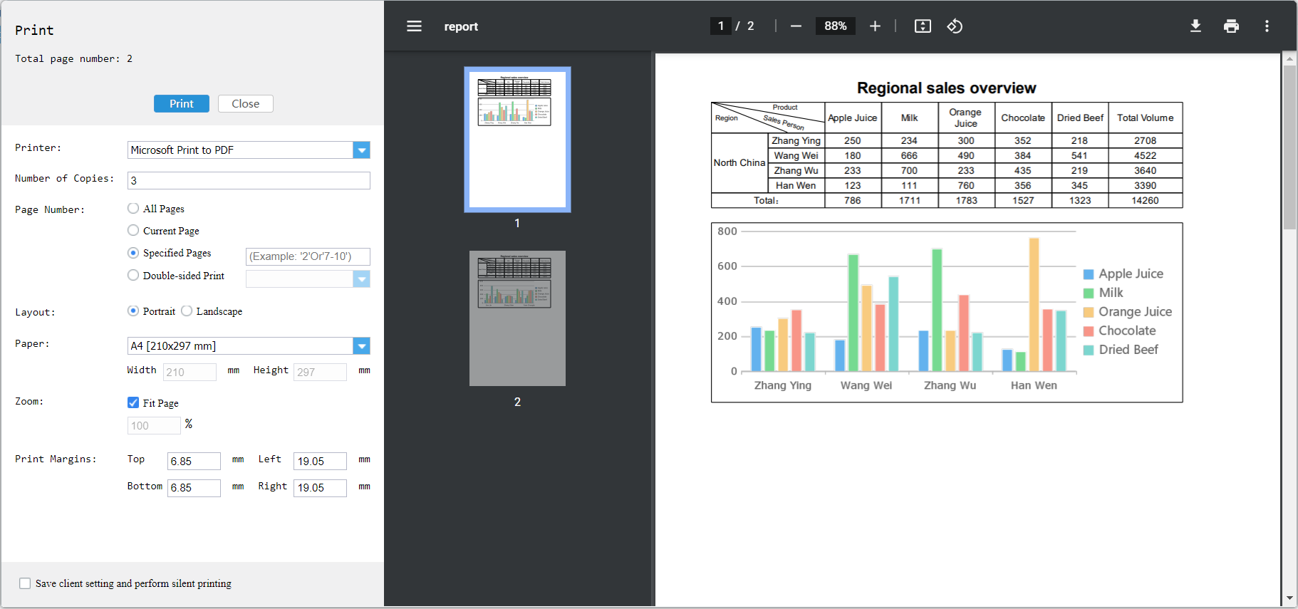JS FineReport 印刷機能を呼び出す- FineReport Help Document