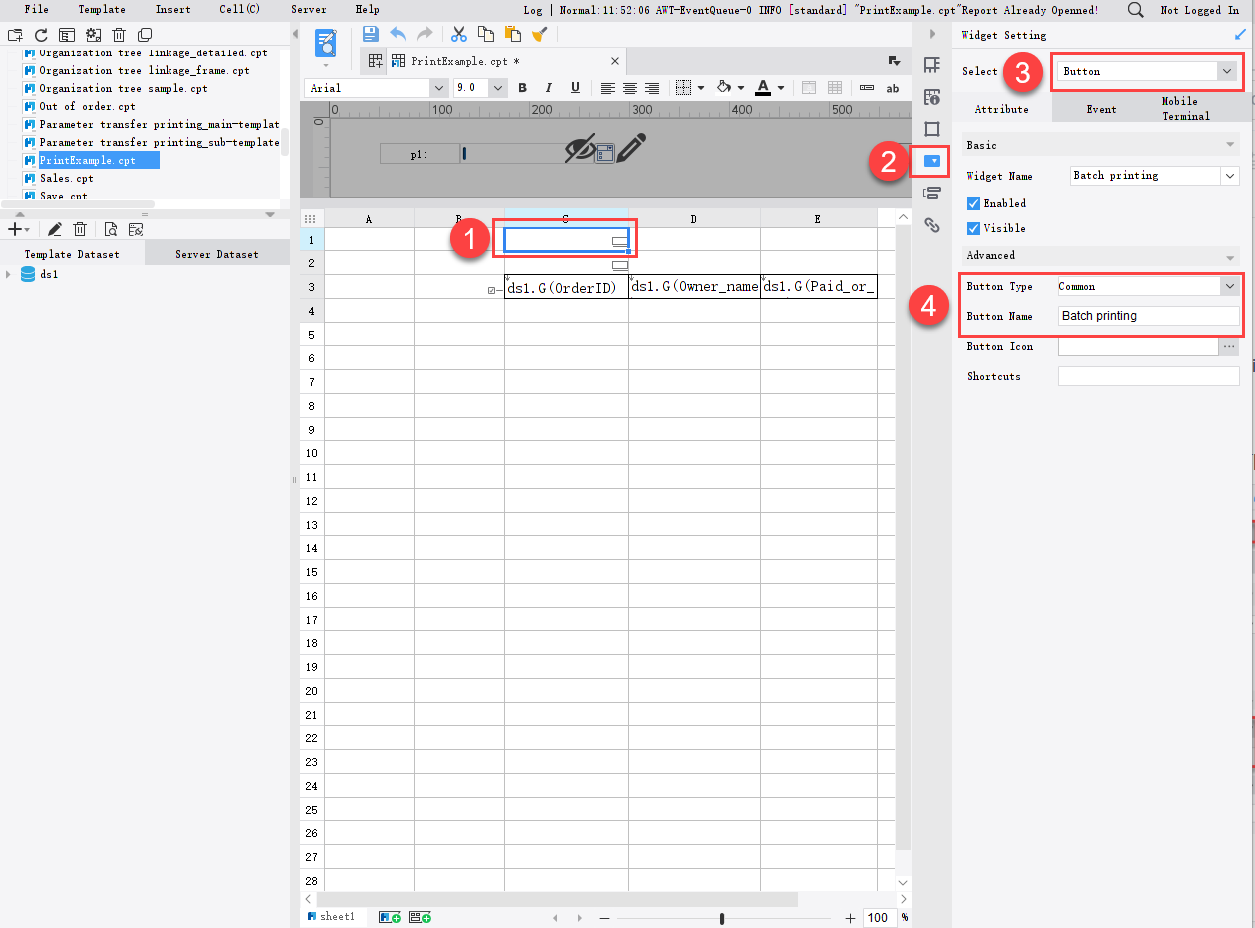 JS realizes batch printing/exporting of selected content-FineReport Help Document