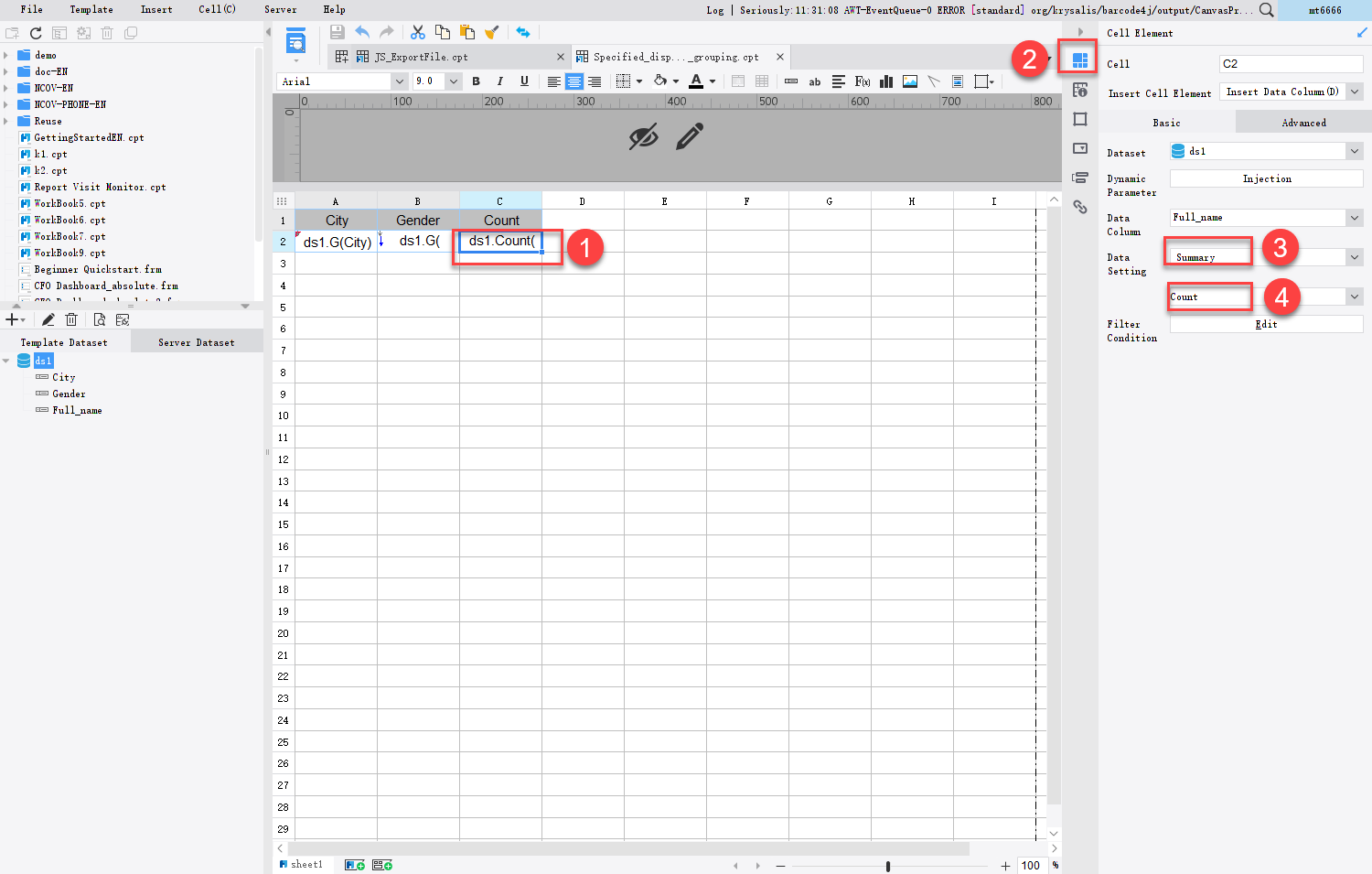 Specified data list display under grouping-FineReport Help Document