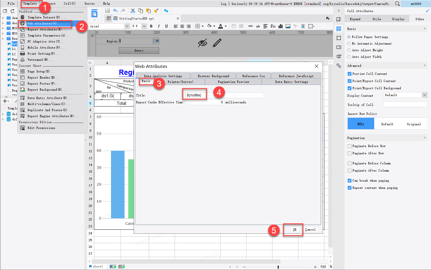 Dynamic report title-FineReport Help Document