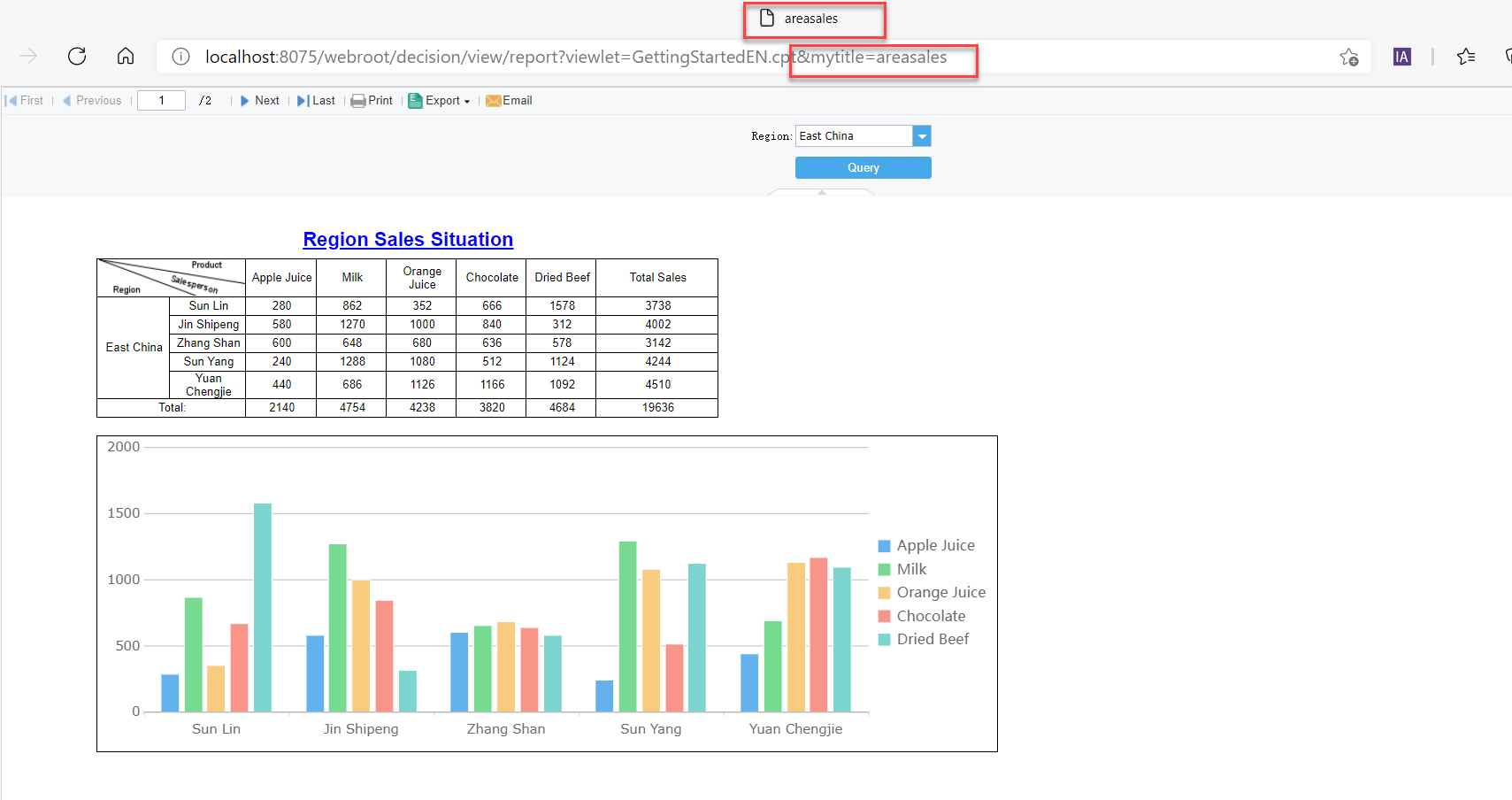 Dynamic report title-FineReport Help Document