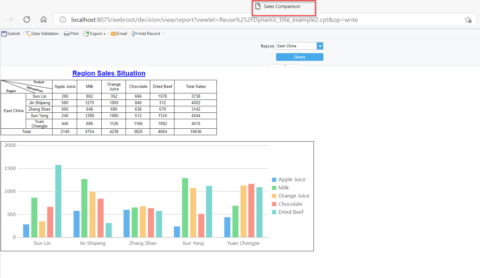 Dynamic report title-FineReport Help Document