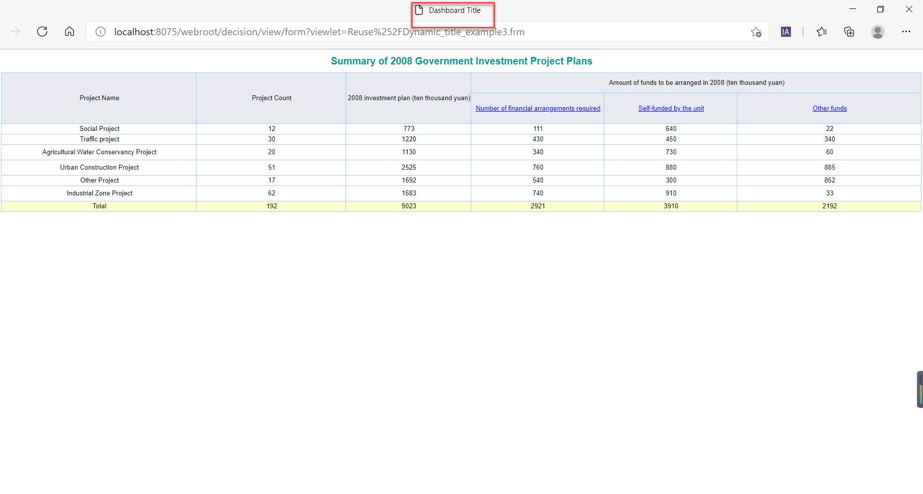 Dynamic report title-FineReport Help Document