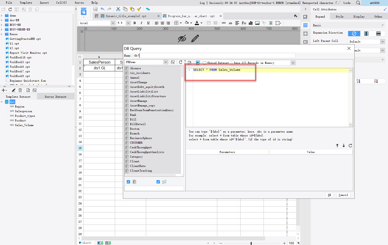 Progress bar using bar chart-FineReport Help Document