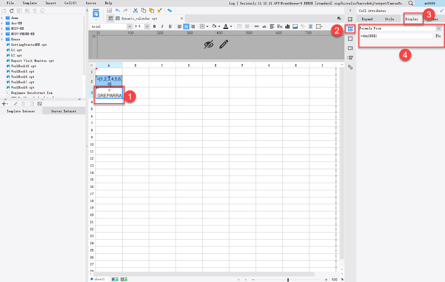 Dynamic calendar report-FineReport Help Document