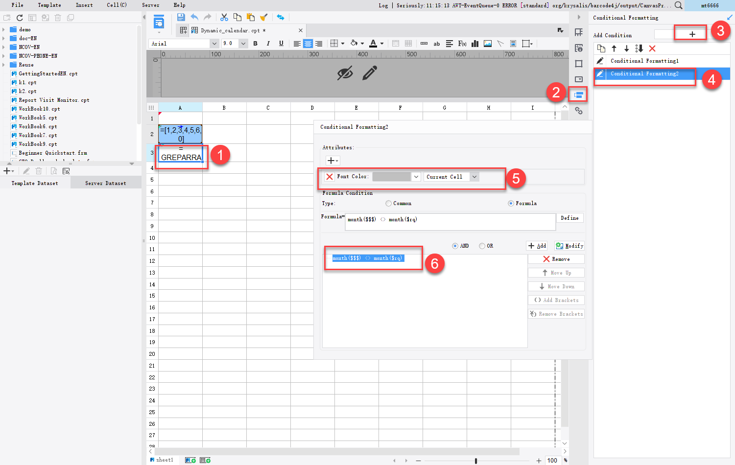 Dynamic calendar report-FineReport Help Document