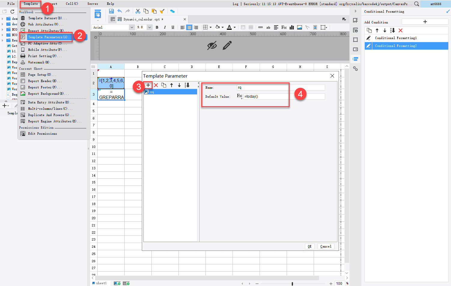 Dynamic calendar report-FineReport Help Document