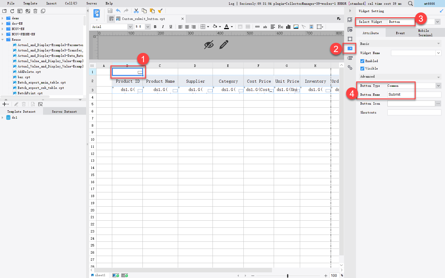 Js Custom Submit Button Finereport Help Document 7755