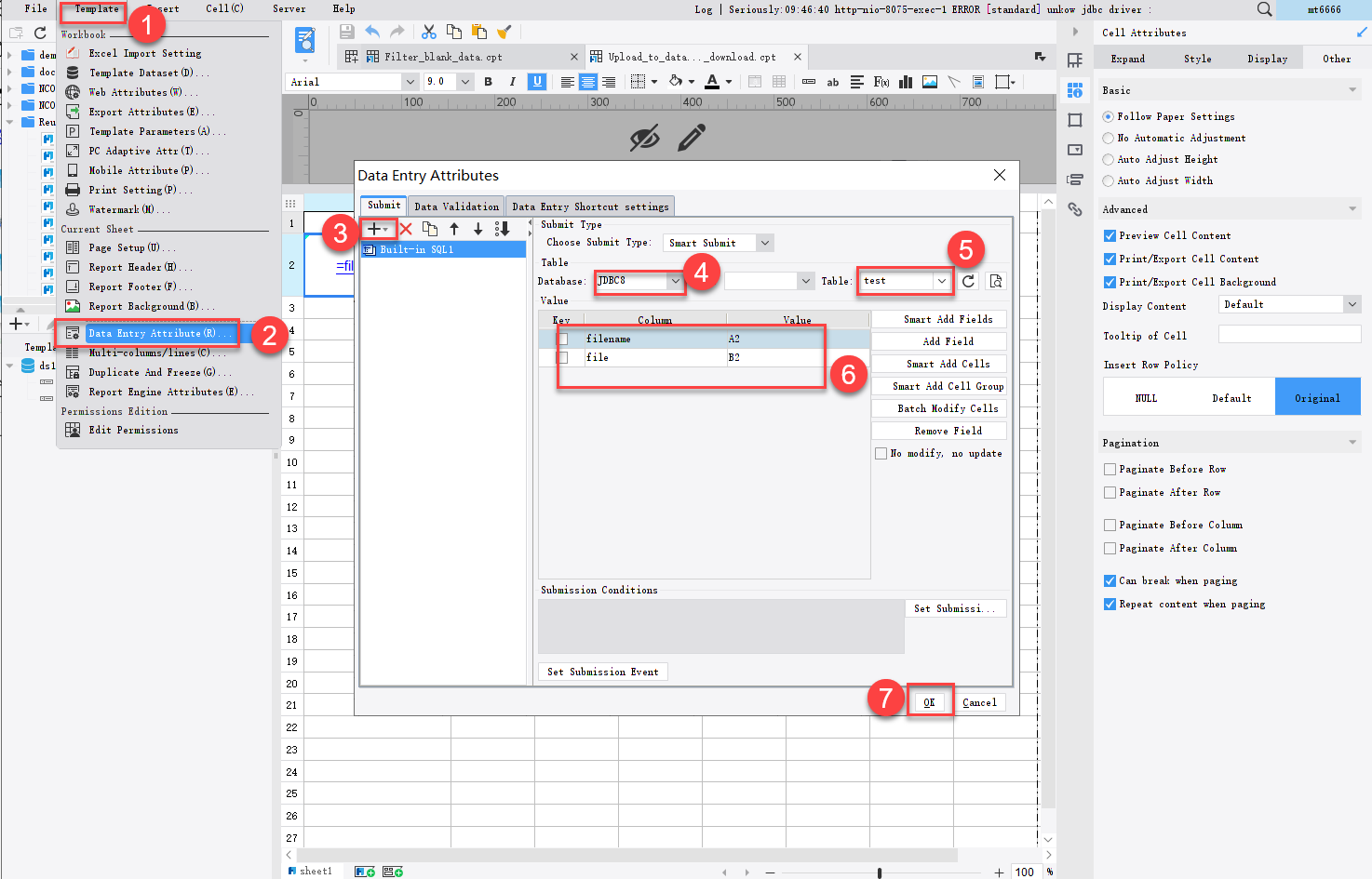Upload file to DB and download-FineReport Help Document
