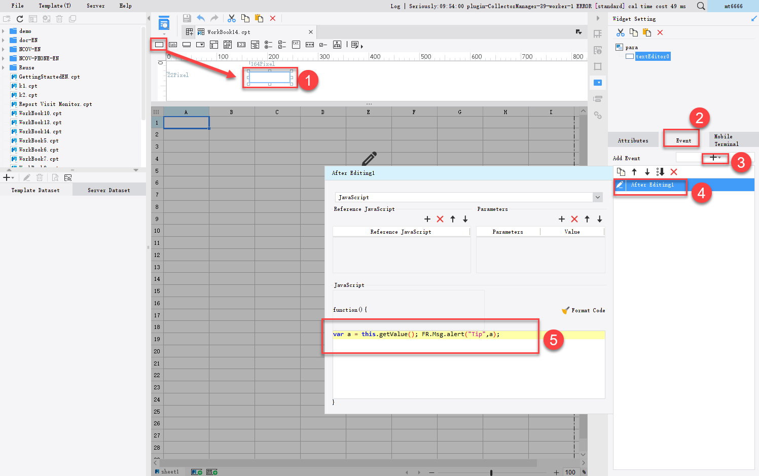 Obtain Widget-FineReport Help Document