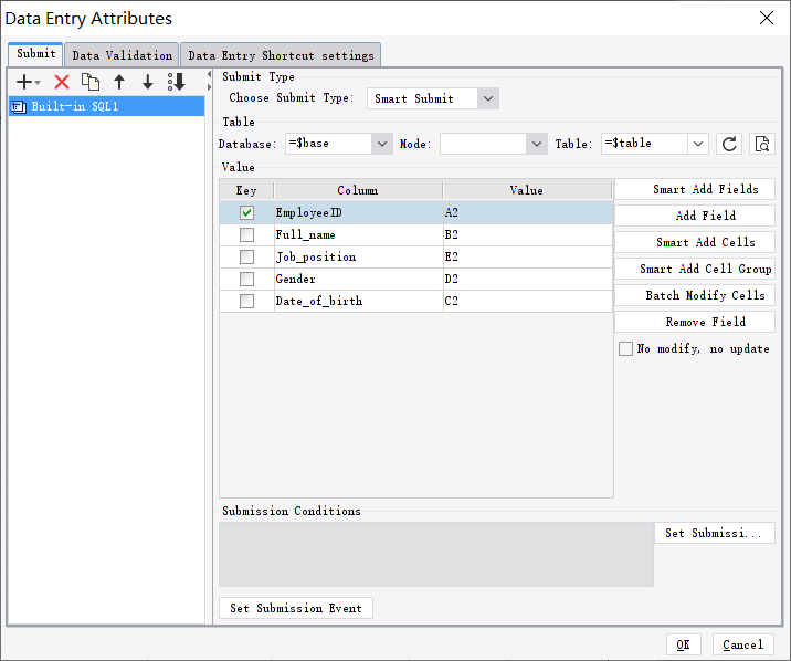 Data Entry by authority-FineReport Help Document