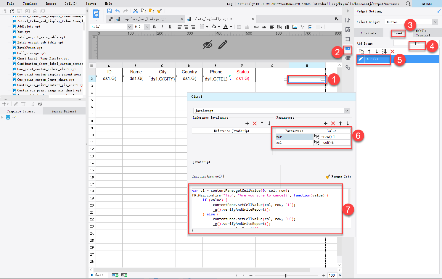JS realizes the data deleted logically-FineReport Help Document