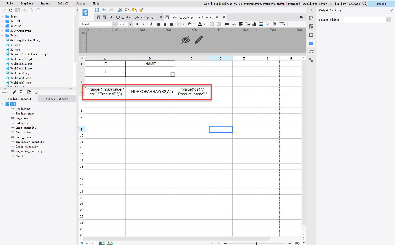 Submit multi-value by drop-down checkbox-FineReport Help Document