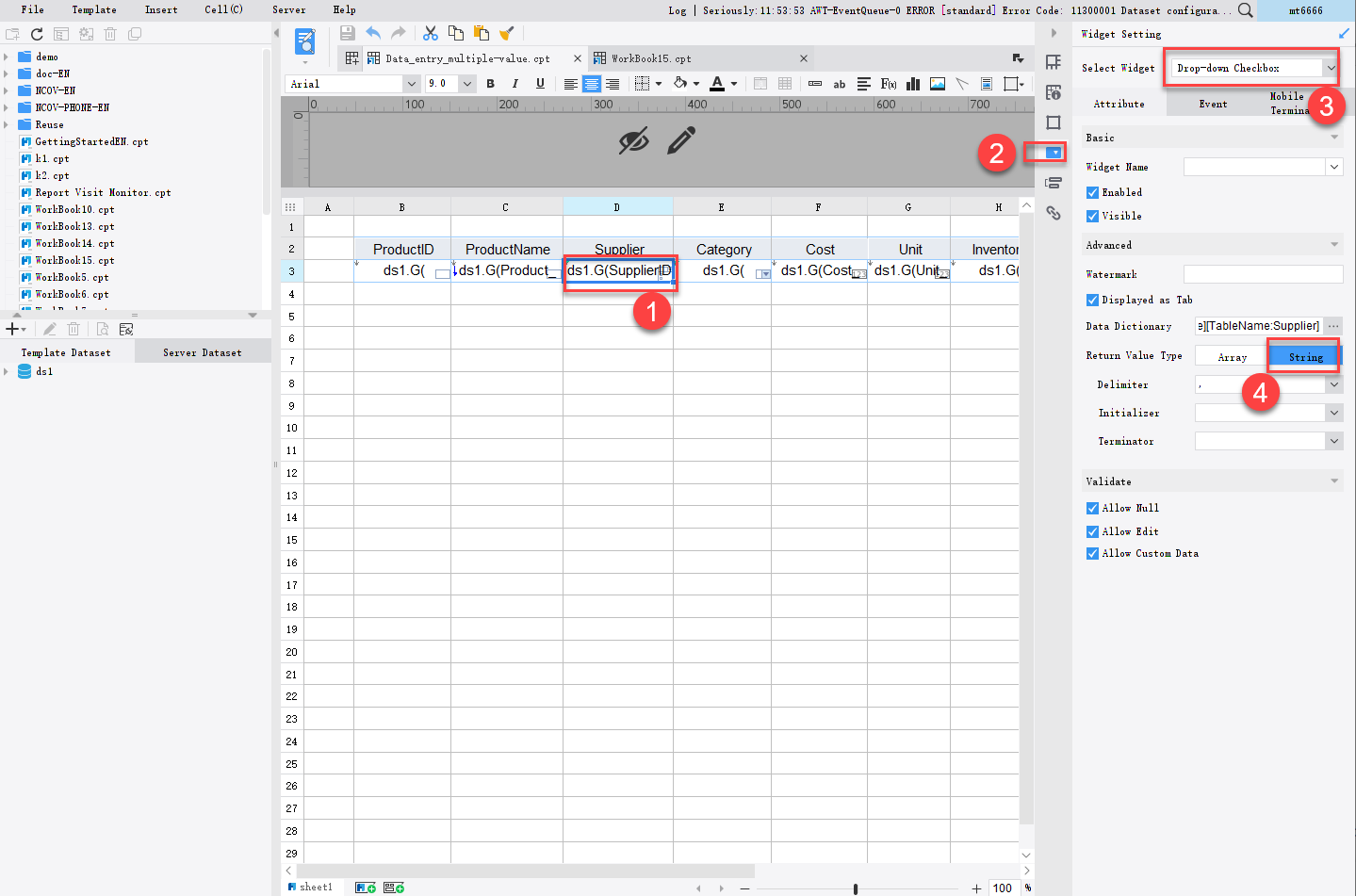 Problems and solutions when submiting multi-value in drop-down checkbox-FineReport Help Document