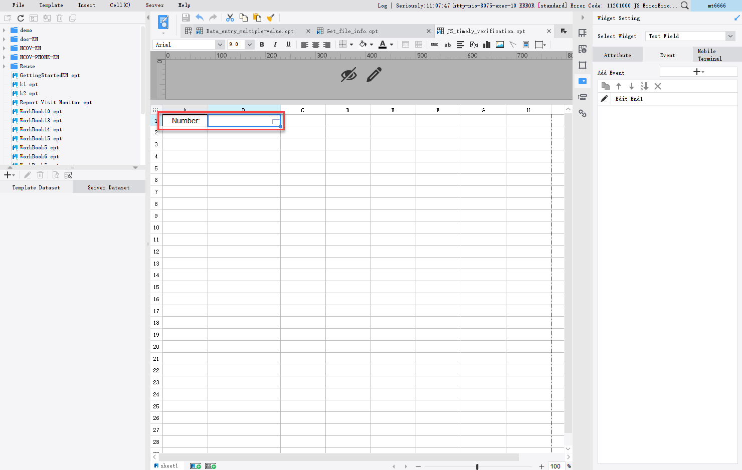 JS realizes verification of widget value-FineReport Help Document