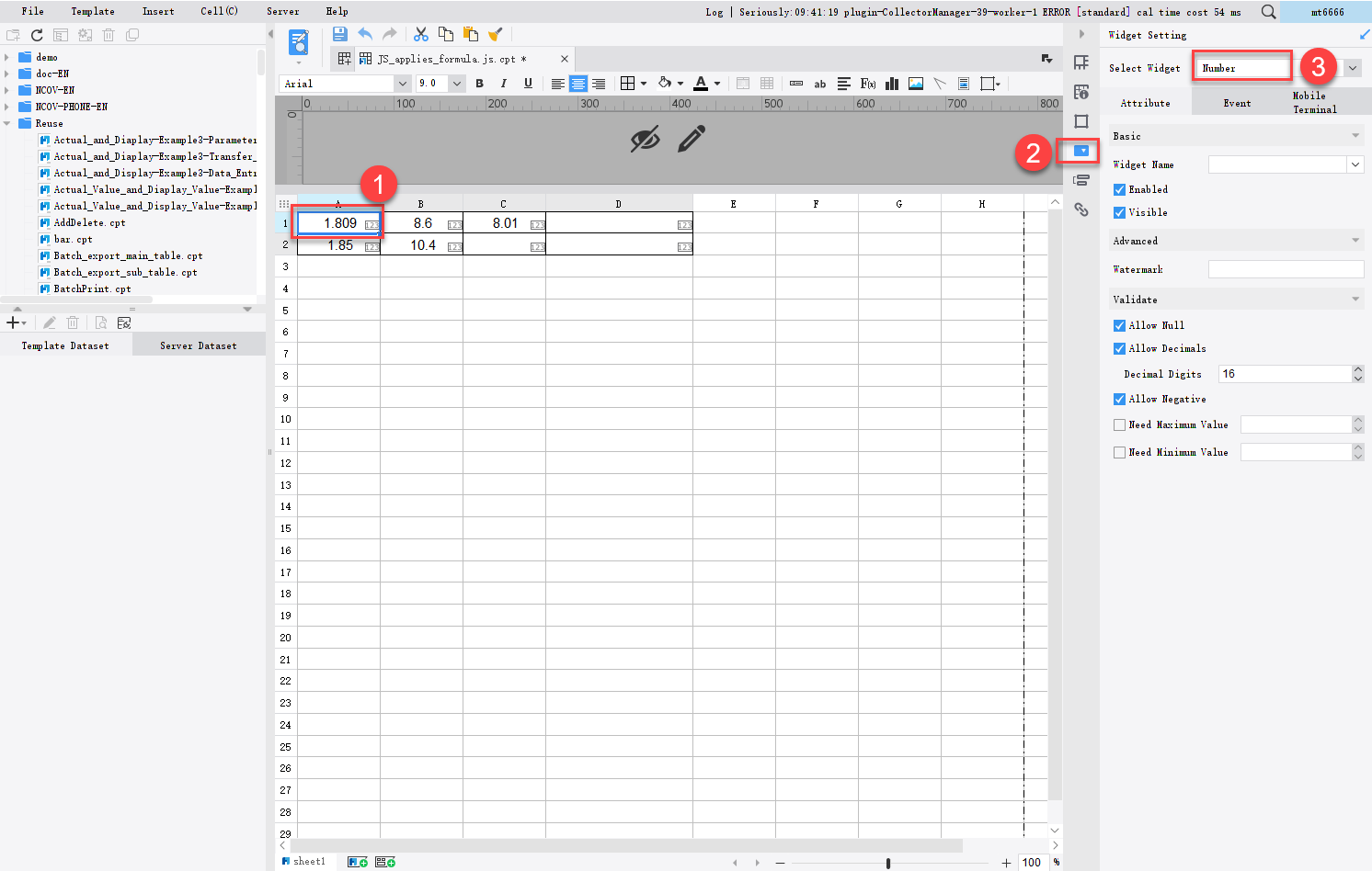 JS applies formula.js of office-FineReport Help Document