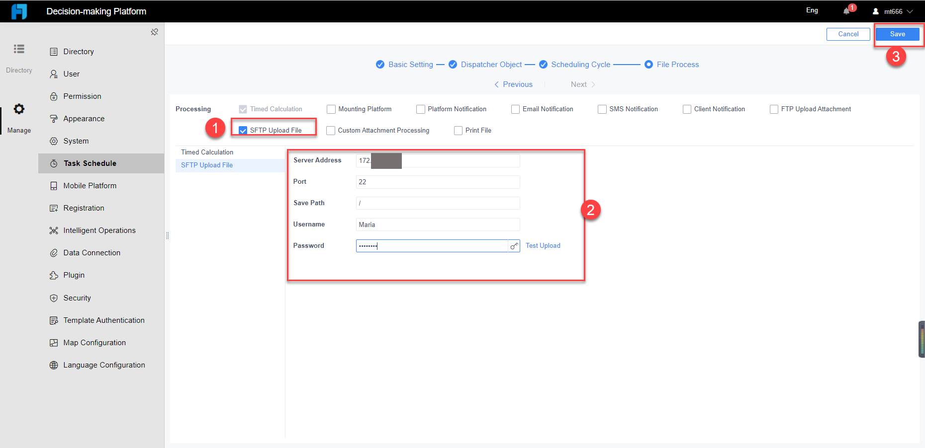 SFTP upload file-FineReport Help Document