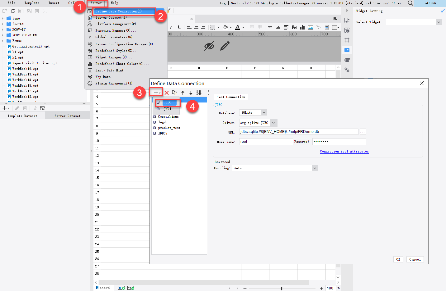 [Designer] JDBC Data Connection-FineReport Help Document