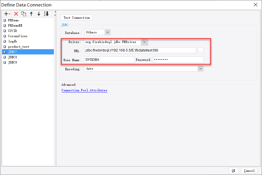 [Designer] JDBC Data Connection-FineReport Help Document