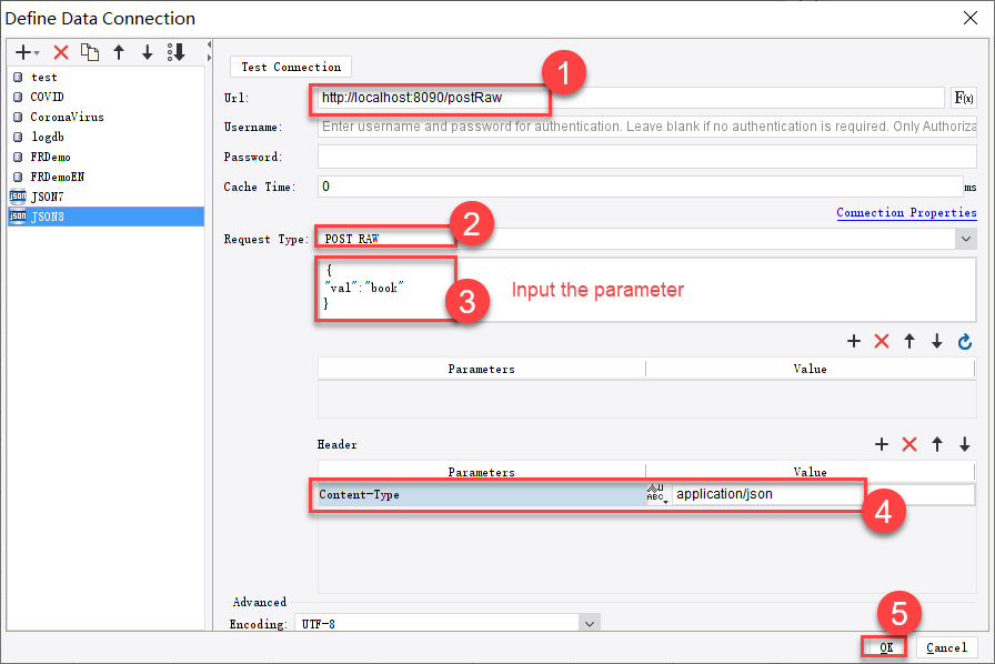 JSON Dataset-FineReport Help Document