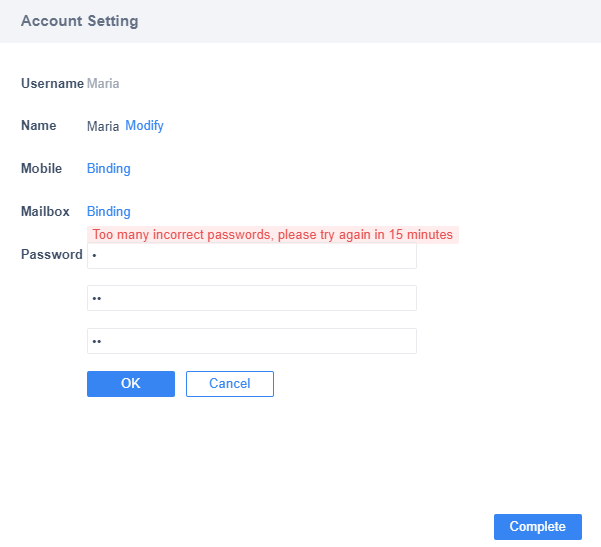 User Modifying/Resetting Password-FineReport Help Document