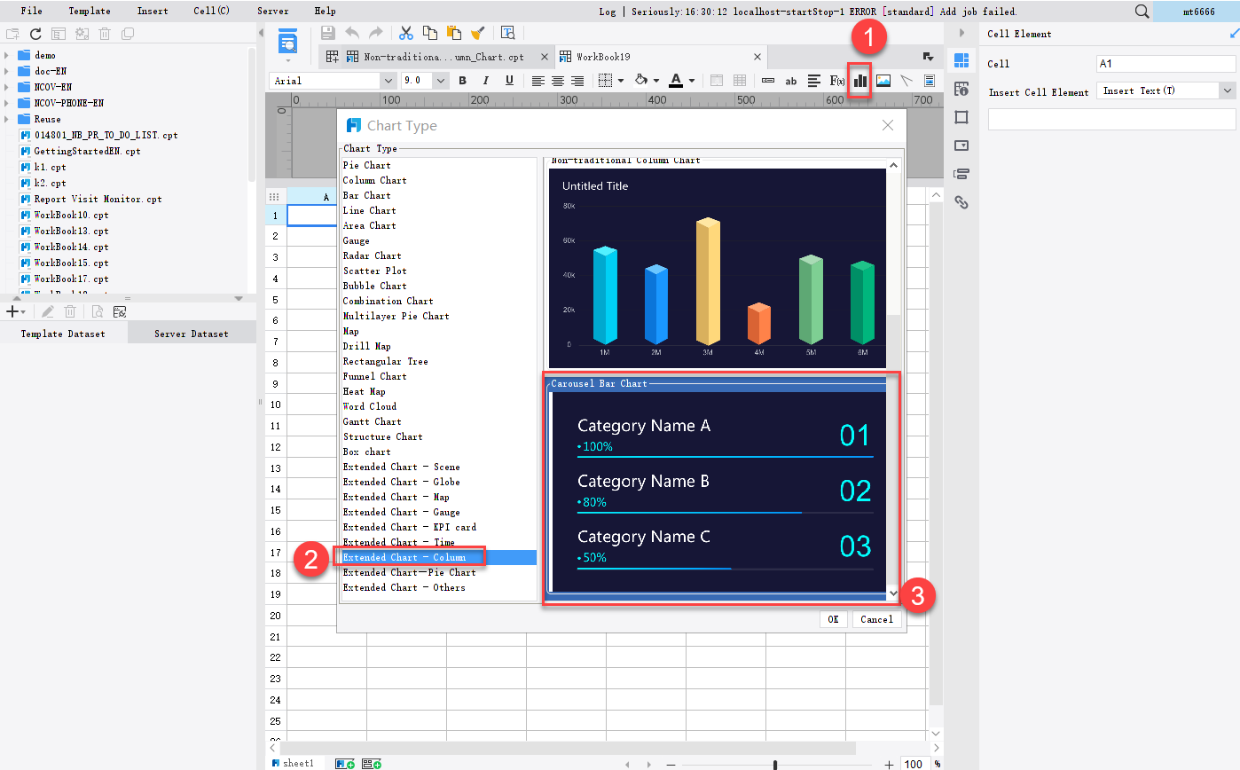 Extended Chart - Carousel Bar Chart-FineReport Help Document