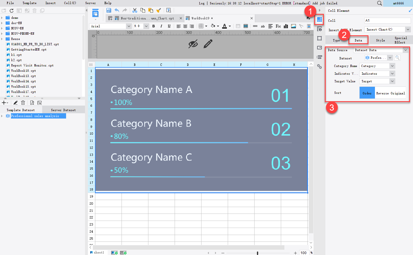 Extended Chart - Carousel Bar Chart-FineReport Help Document