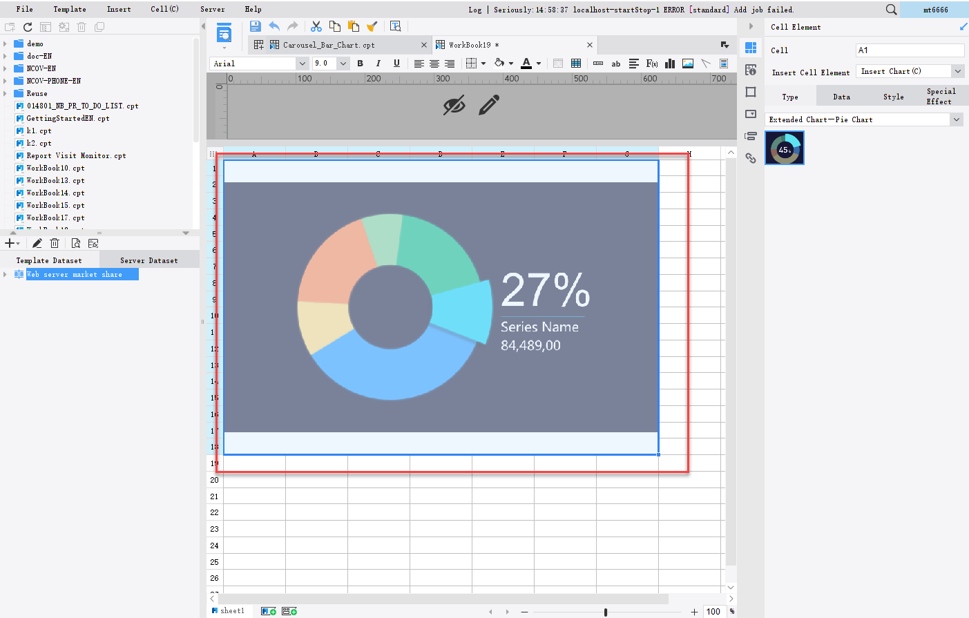 Extended Chart - Carousel Pie Chart-FineReport Help Document