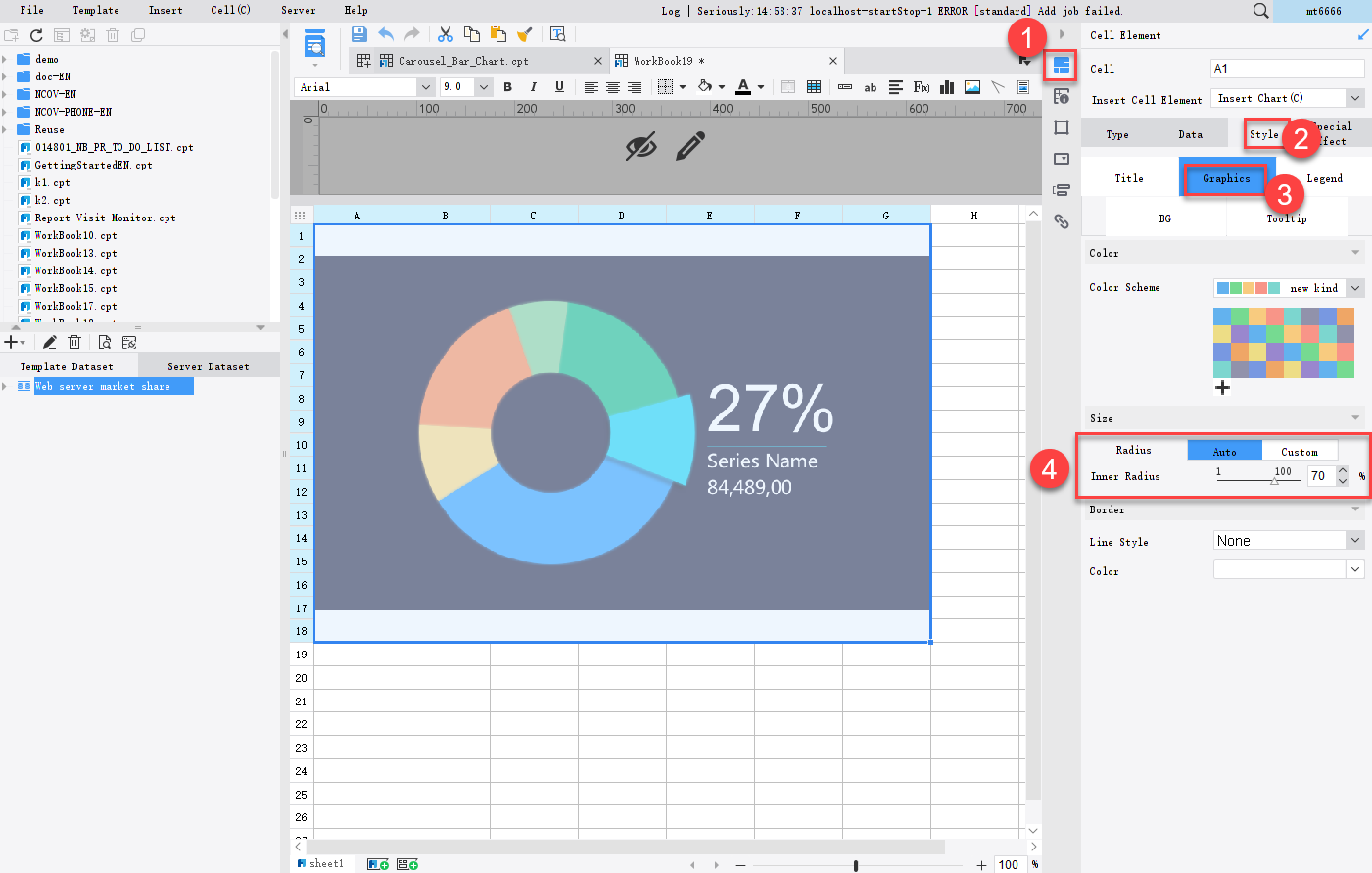 Extended Chart - Carousel Pie Chart-FineReport Help Document