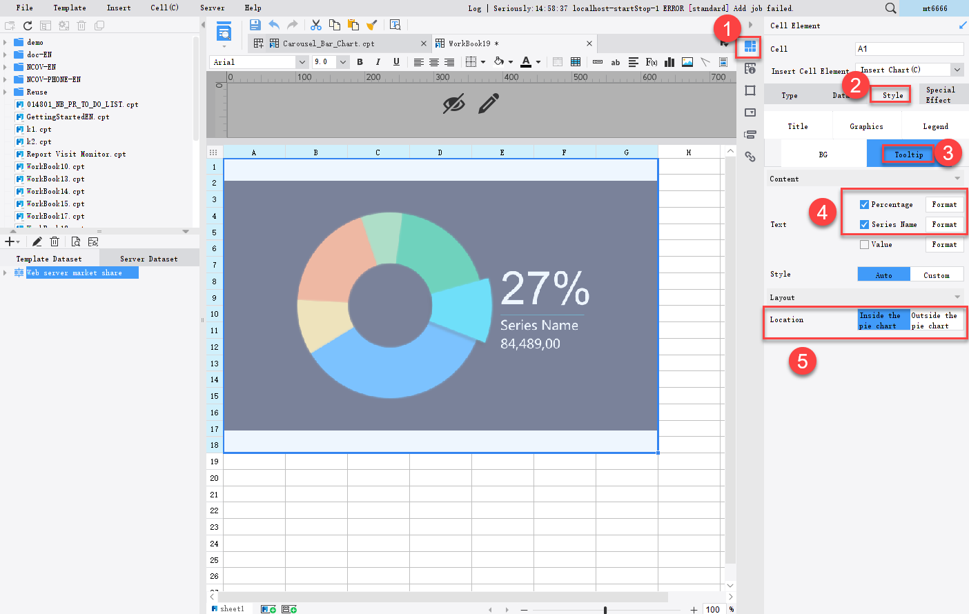 Extended Chart - Carousel Pie Chart-FineReport Help Document