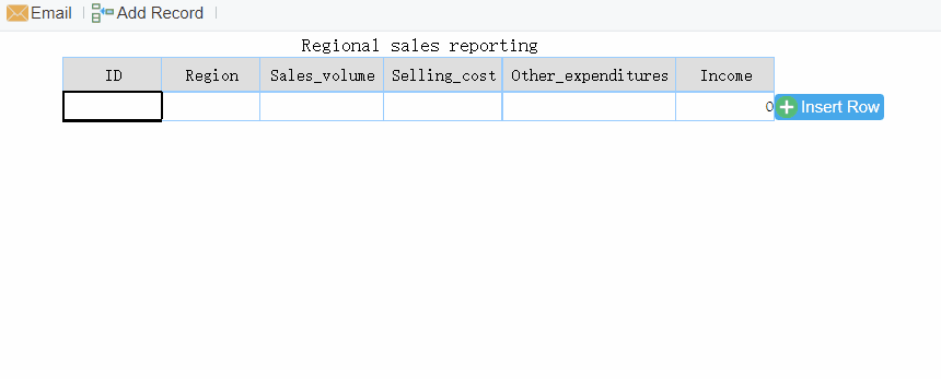 Insert row policy-FineReport Help Document