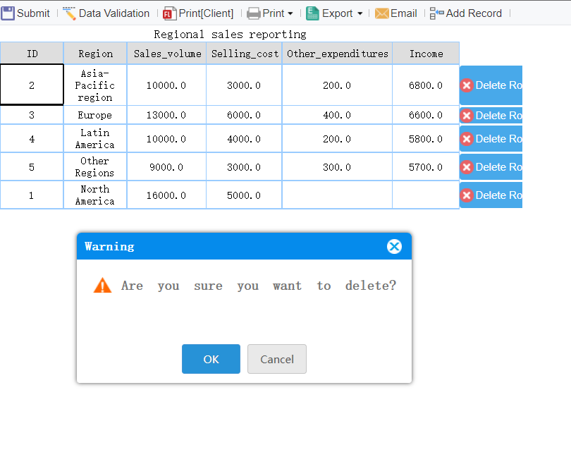 JS realizes the second confirmation when deleting-FineReport Help Document