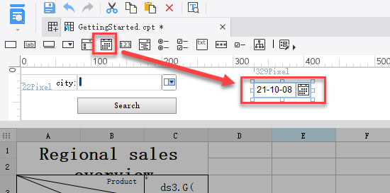 The default value of the date widget is empty-FineReport Help Document