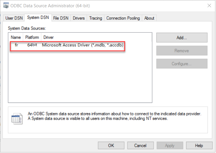 [Designer] ODBC Data Connection-FineReport Help Document