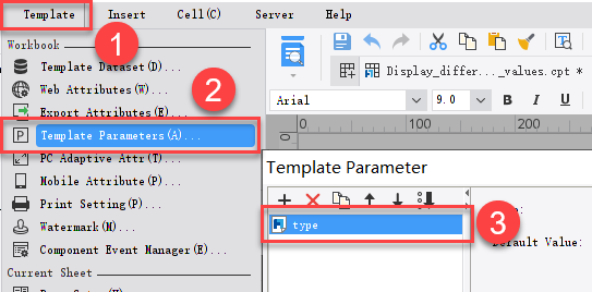 Display different columns based on parameter values-FineReport Help Document