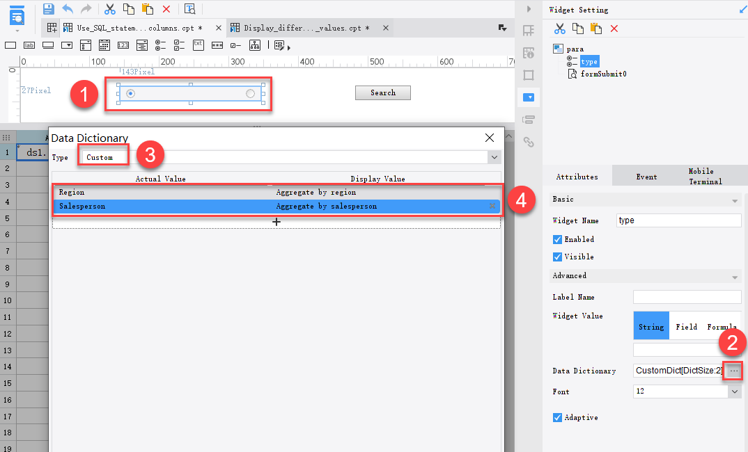 Display Different Columns Based On Parameter Values Finereport Help 4152