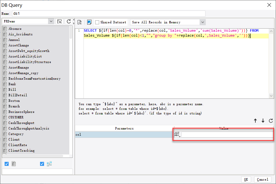 Solve the grouping statistics problem of dynamic columns-FineReport Help Document