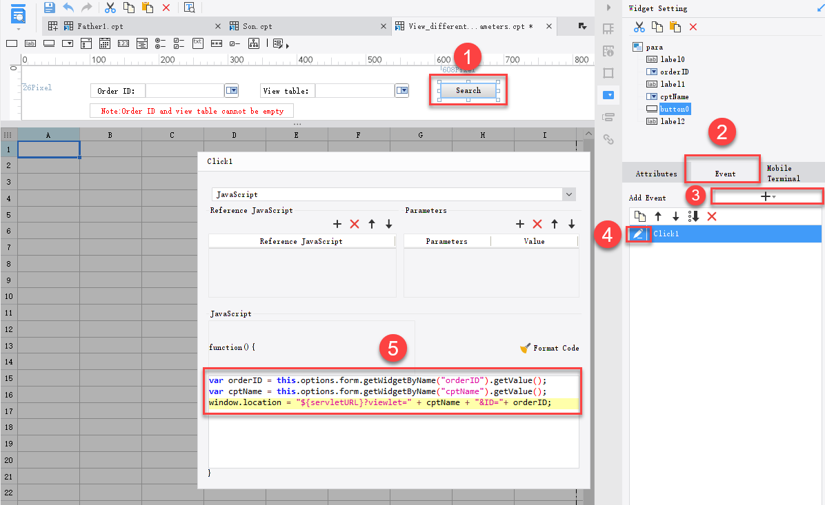 View different reports based on parameters-FineReport Help Document