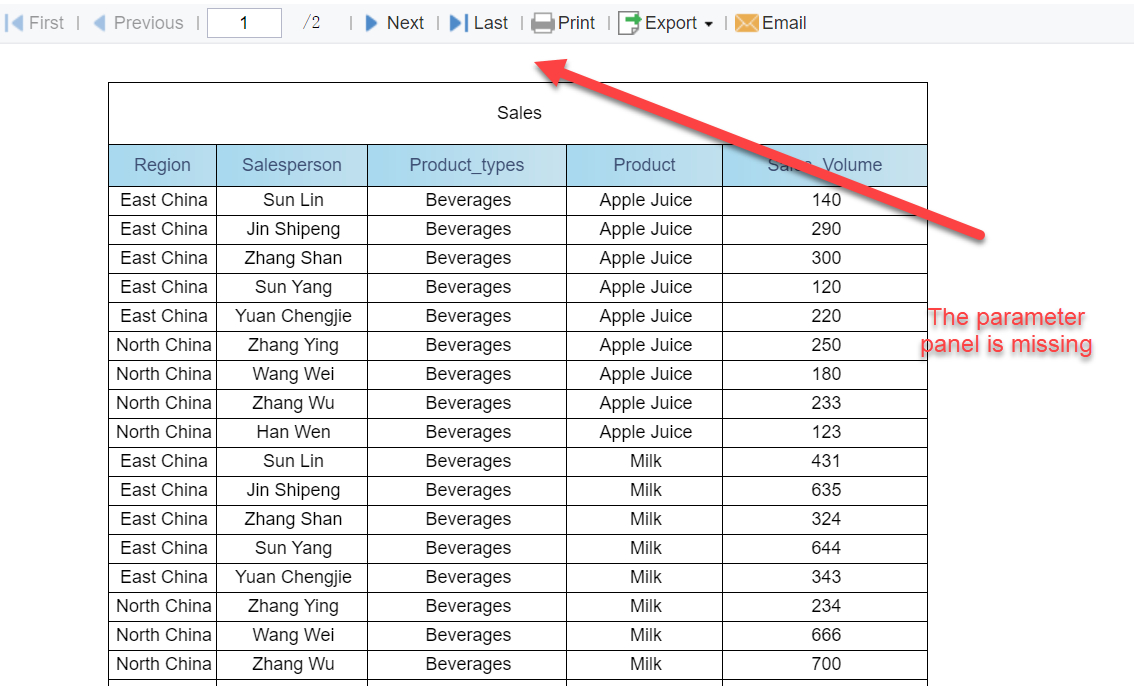 A solution for not displaying the parameter panel-FineReport Help Document