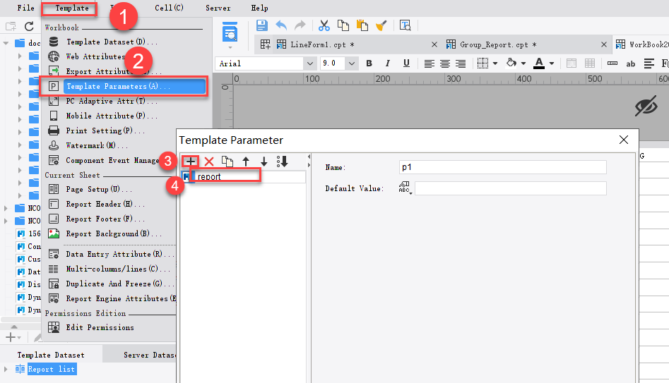 Dynamic multi-sheet display of drop-down checkboxes-FineReport Help Document
