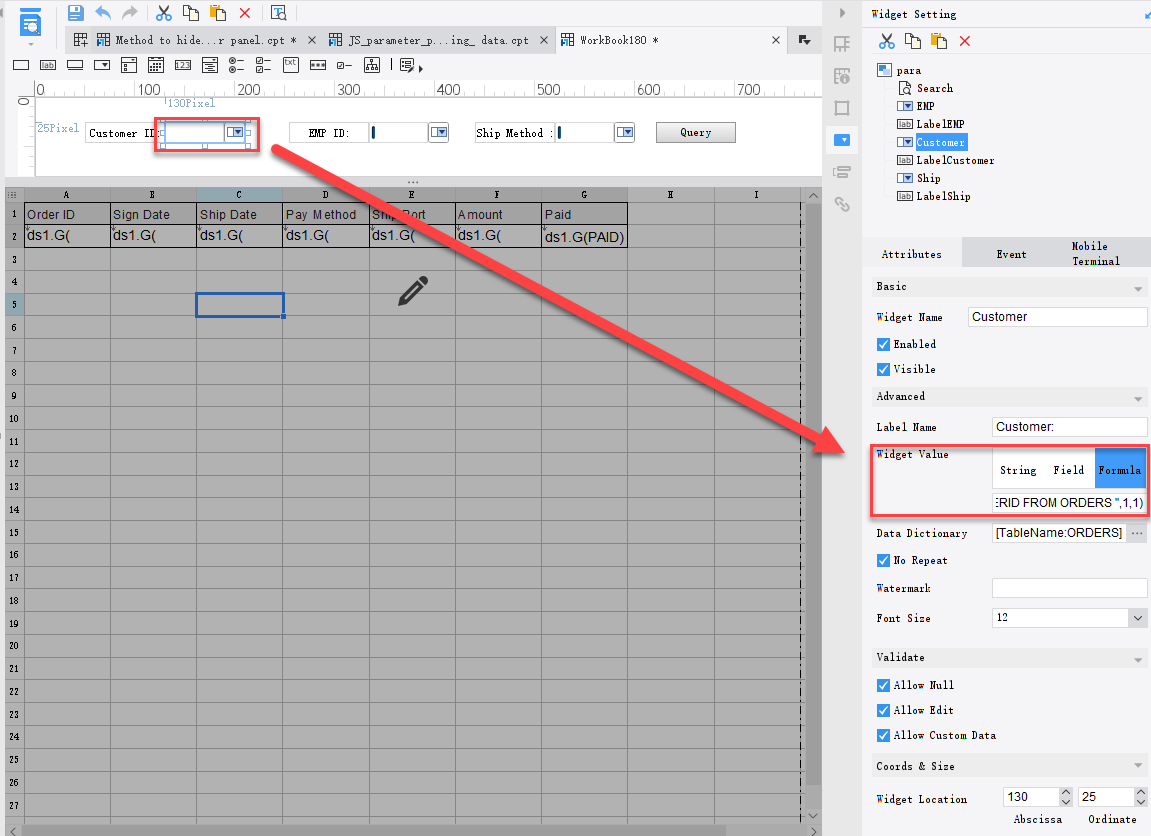 The first value in the default selection list for dropdown box linkage-FineReport Help Document