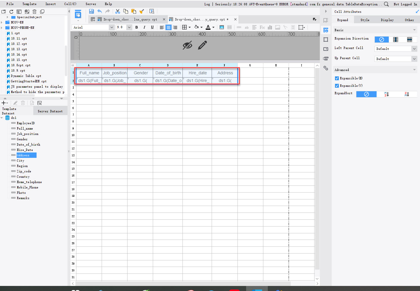 Fuzzy Query of Drop-down Box/Drop-down Checkbox/Drop-down Tree-FineReport Help Document