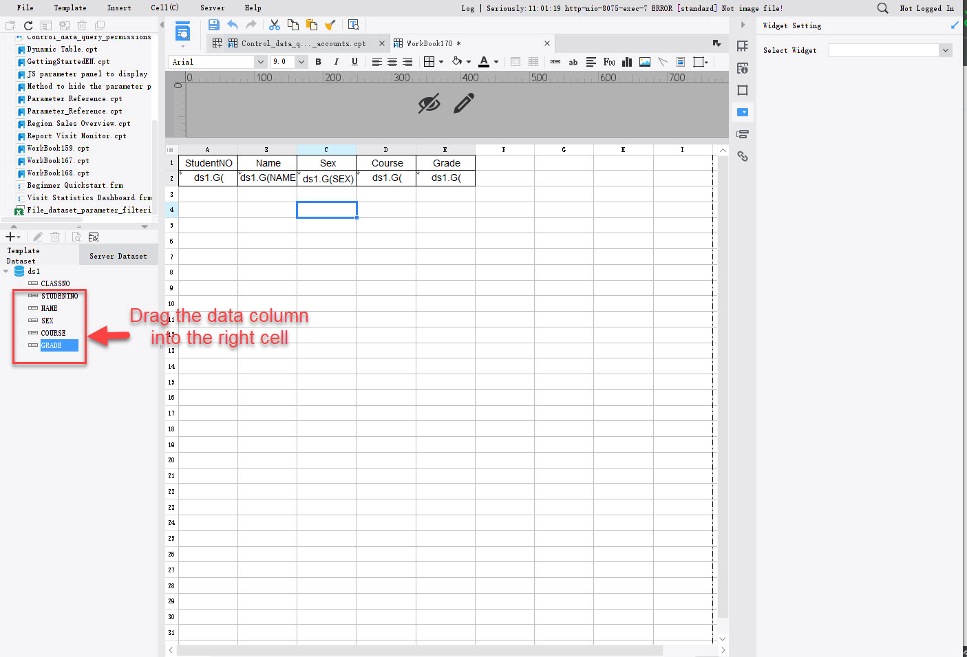 Drop-down box shows multiple columns-FineReport Help Document