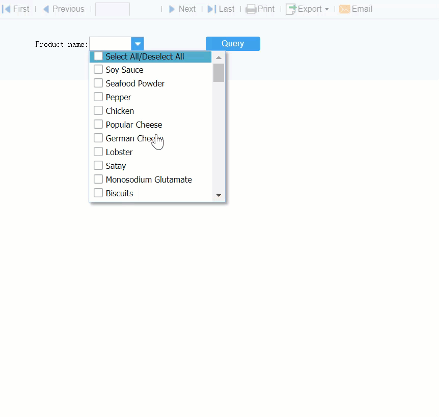 Multi-Value Query by Dataset Parameters-FineReport Help Document